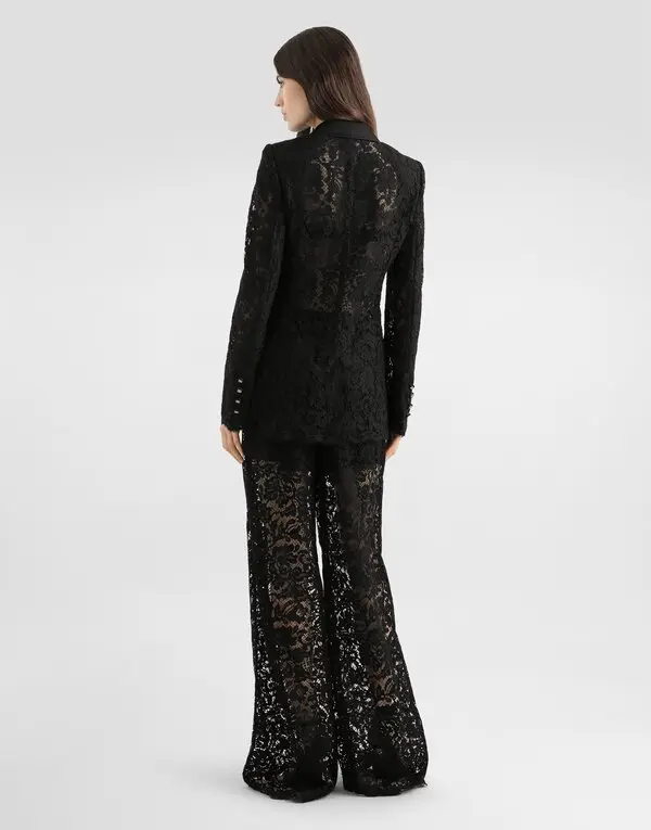 Dolce & Gabbana Double-breasted Jacket In Cordonetto Lace Blazers