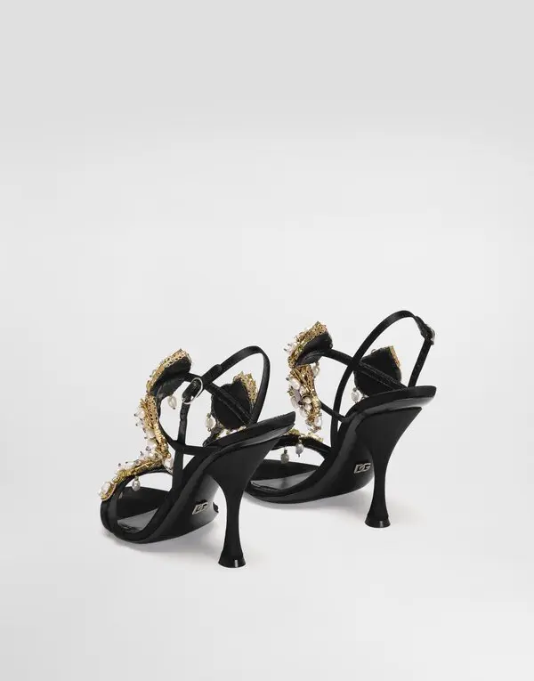 Dolce & Gabbana Embellished Satin Sandals