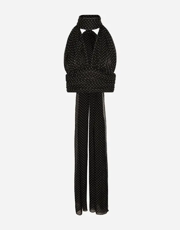 Dolce & Gabbana Asymmetrical Lace Top - Black