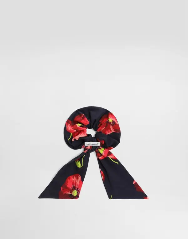Dolce & Gabbana Poppy-print Interlock Scrunchie Collection