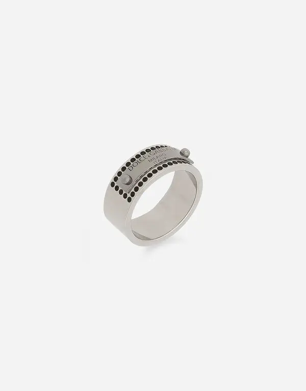Dolce & Gabbana Rhinestone-detailed Tag Ring Bijoux Metal