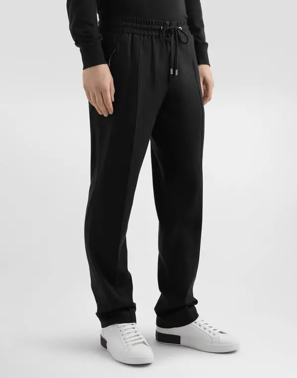 Dolce & Gabbana Chevron Flannel Joggers Pants And Shorts