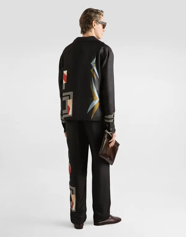 Dolce & Gabbana Geometric-print Twill Shirt Shirts