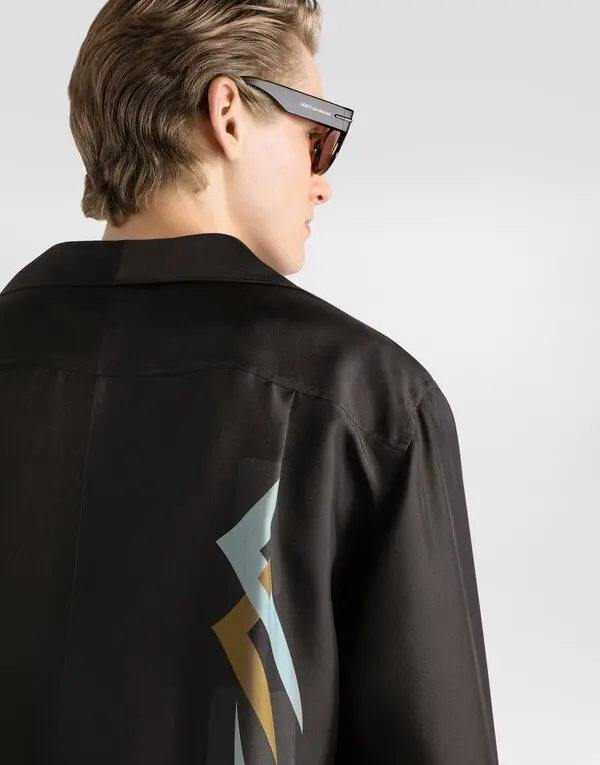 Dolce & Gabbana Geometric-print Twill Shirt Shirts