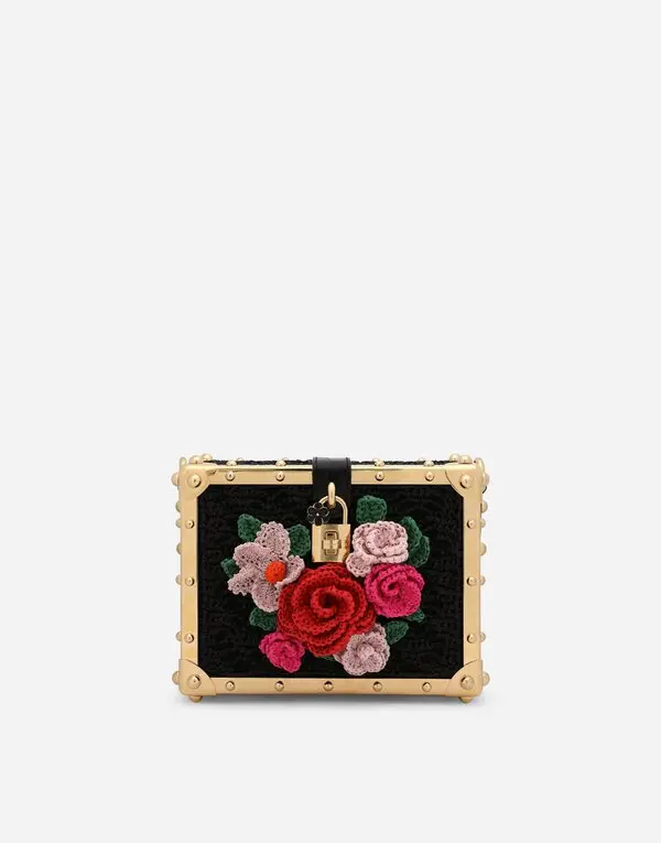 Dolce & Gabbana Raffia Crochet Dolce Box Bag Shoulder And Crossbody Bags Multi-colored - Multicolor