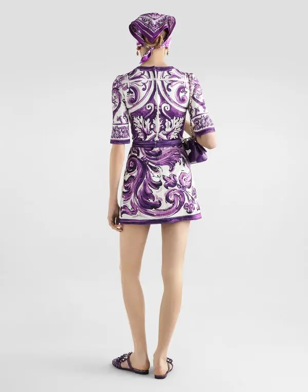 Dolce & Gabbana Majolica Print Short Dress