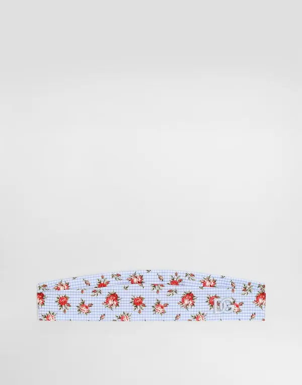 Dolce & Gabbana Small Rose-print Poplin Bandana Accessories - Multicolor