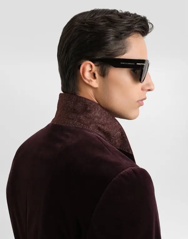 Dolce & Gabbana Single-breasted Sicilia Light Smooth Velvet Jacket Suits And Blazers - Purple