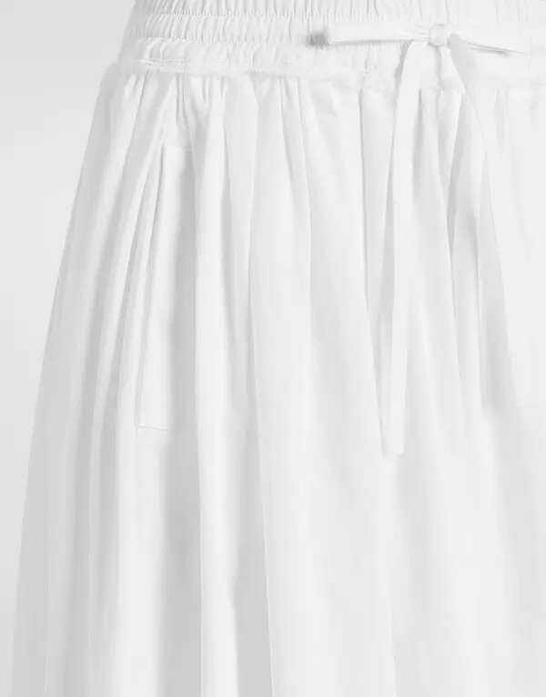 Dolce & Gabbana Poplin Maxi Skirt With Lace Detail