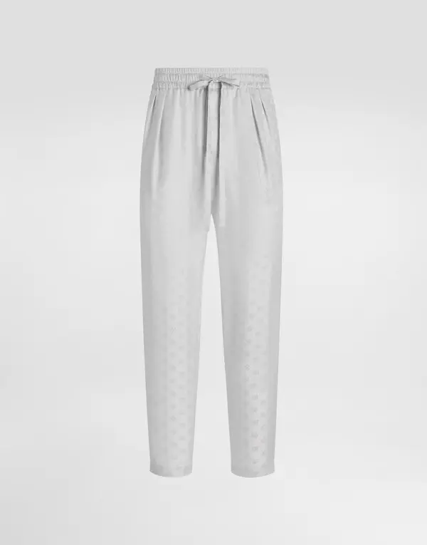 Dolce & Gabbana Dg Logo Jacquard Jogging Trousers Pants And Shorts Gray - Grey