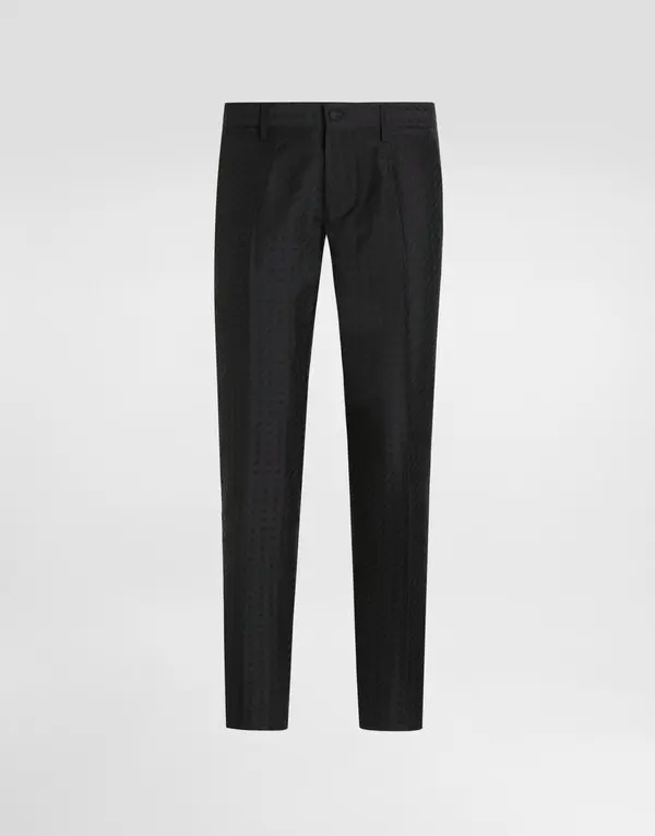 Dolce & Gabbana Micro Pattern Jacquard Trousers - Black