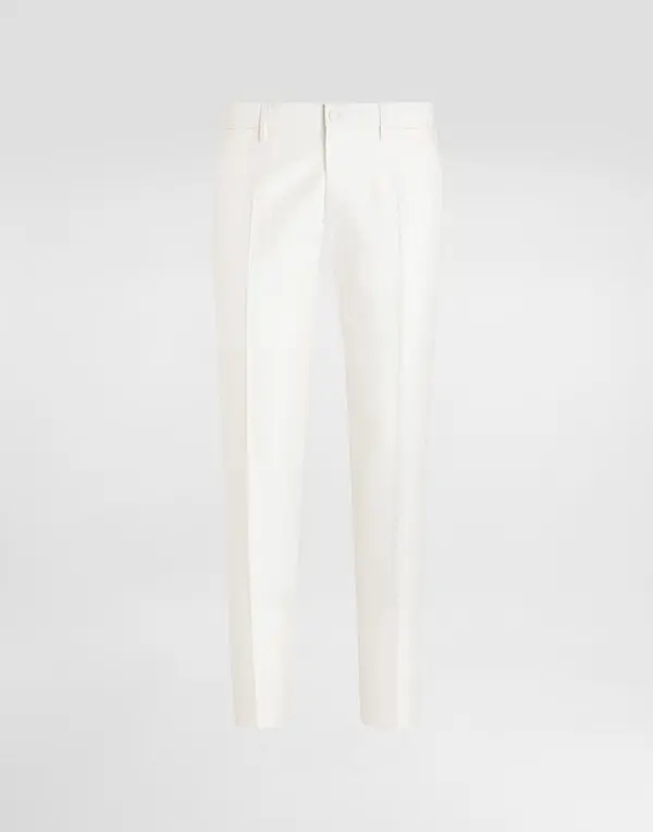 Dolce & Gabbana Micro Pattern Jacquard Trousers Pants And Shorts - White