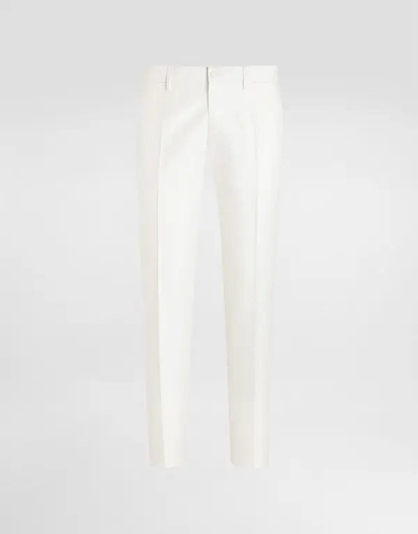 Dolce & Gabbana Micro Pattern Jacquard Trousers - White