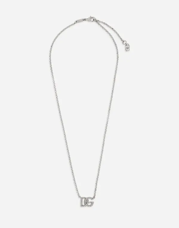 Dolce & Gabbana Chain Necklace With Dg Logo Bijoux Metal - Silver