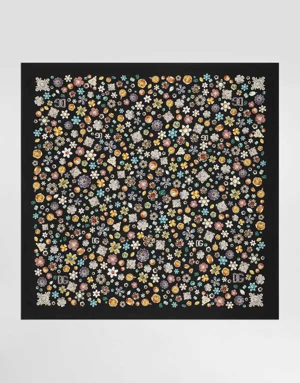 Dolce & Gabbana 90x90 Silk Twill Scarf Scarves And Silks - Multicolor