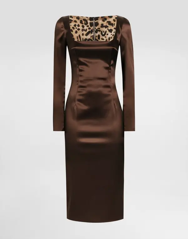 Dolce & Gabbana Dress In Stretch Satin Dresses Satin