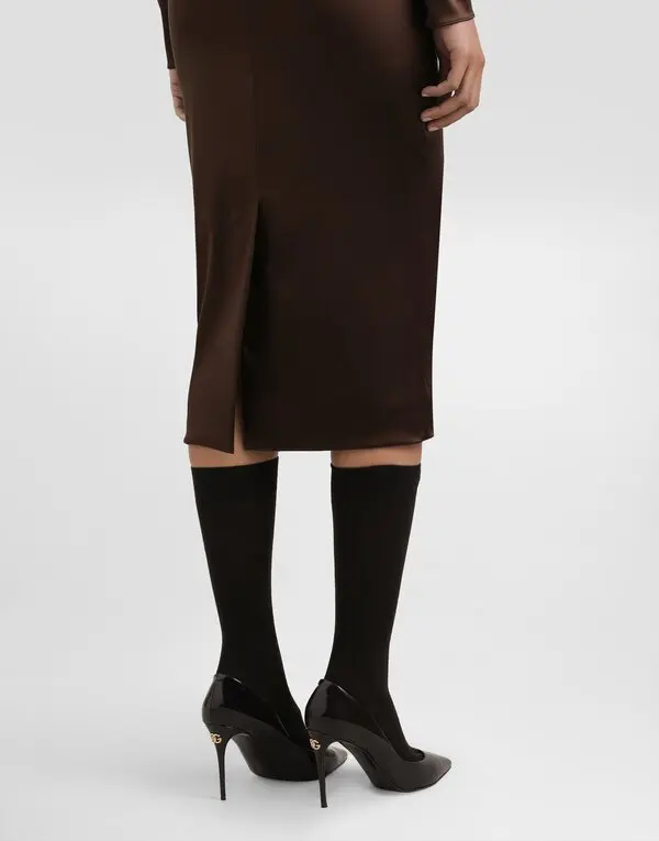 Dolce & Gabbana Dress In Stretch Satin Dresses Satin