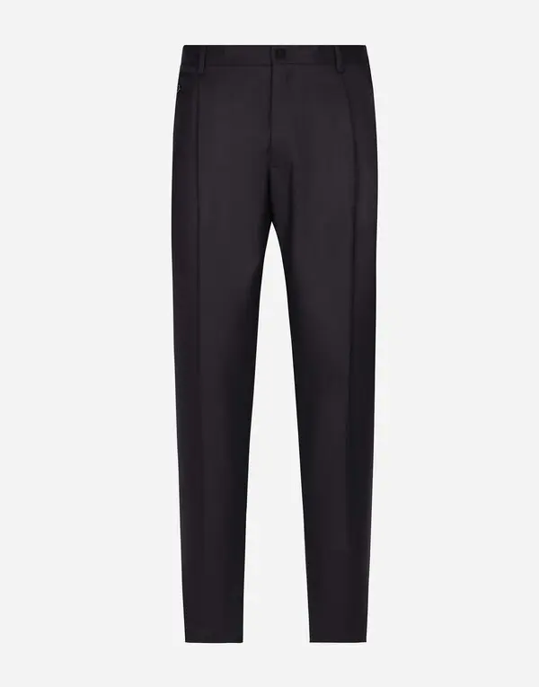 Dolce & Gabbana Tailored Wool Flannel Trousers - Blue