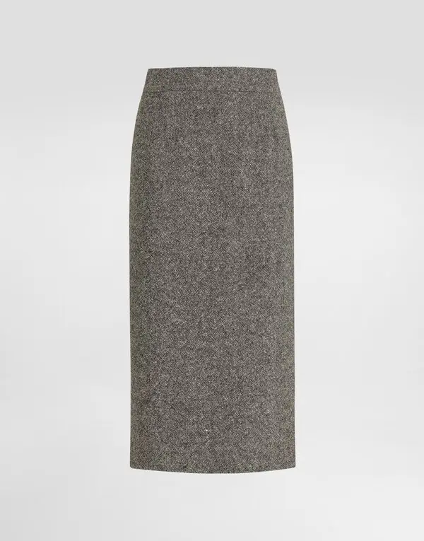Dolce & Gabbana Dotted Wool Skirt Skirts