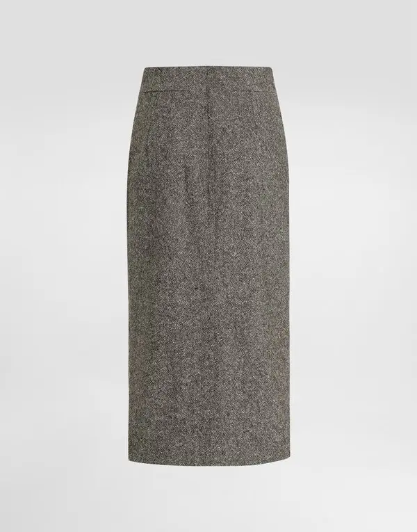 Dolce & Gabbana Dotted Wool Skirt Skirts