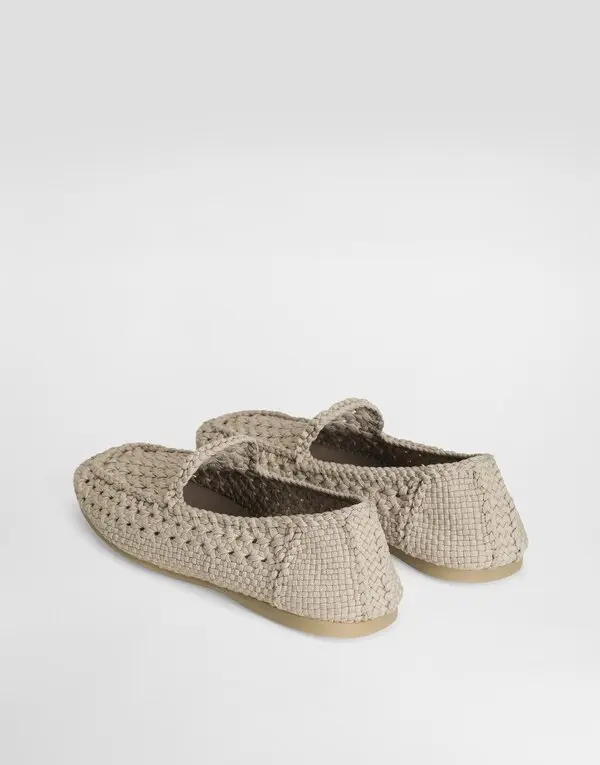 Dolce & Gabbana Hand-woven Driver Shoes - Beige