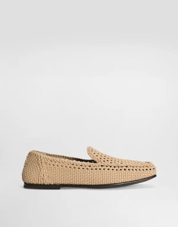 Dolce & Gabbana Woven Driver Shoes - Brown