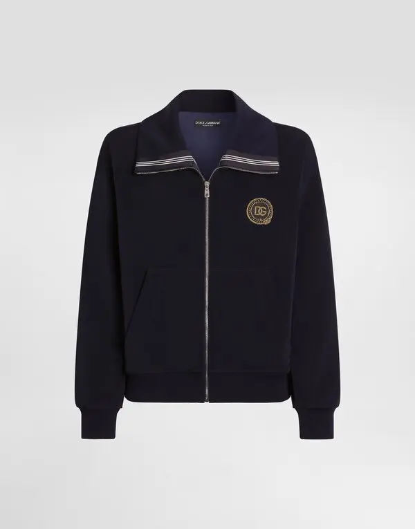 Dolce & Gabbana Jersey Sweatshirt With Patch Coats And Jackets