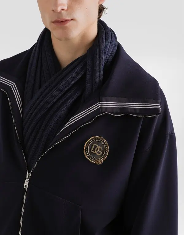 Dolce & Gabbana Jersey Sweatshirt With Patch Coats And Jackets