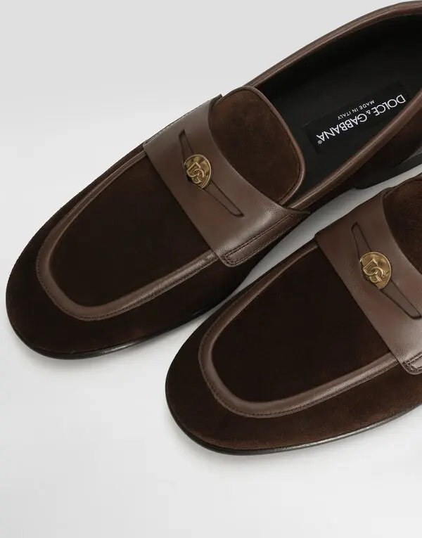 Dolce & Gabbana Split Calfskin Slipper Drivers - Brown