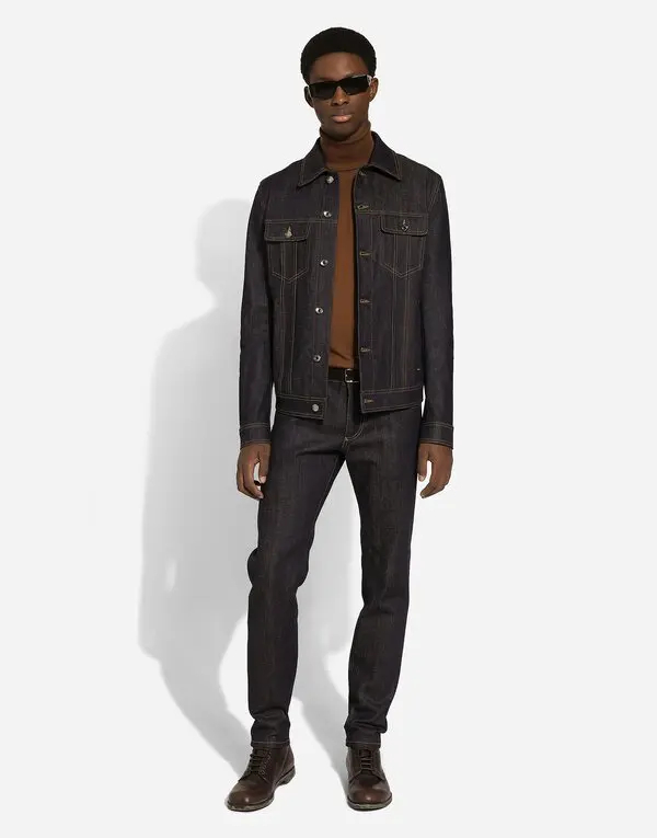 Dolce & Gabbana Slim-fit Stretch Denim Jeans Denim Multi-colored