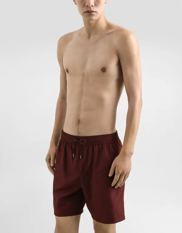 Dolce & Gabbana Boxer Medio Beachwear Burgundy