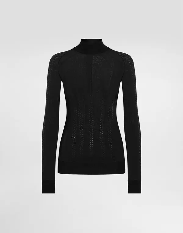 Dolce & Gabbana Silk Mock-turtleneck Sweater Sweaters And Cardigans
