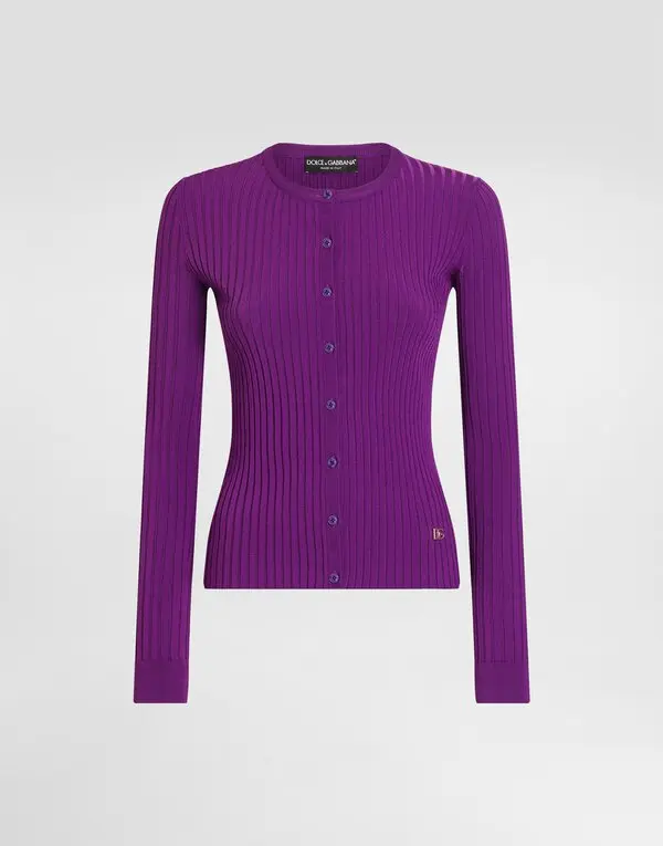 Dolce & Gabbana Viscose Cardigan Sweaters And Cardigans - Purple