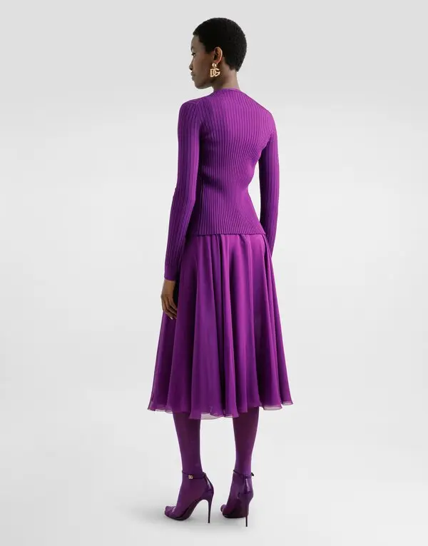 Dolce & Gabbana Viscose Cardigan Sweaters And Cardigans - Purple