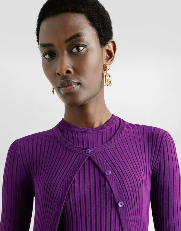 Dolce & Gabbana Viscose Cardigan Sweaters And Cardigans - Purple
