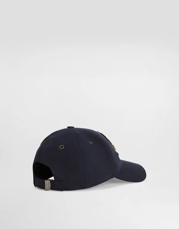 Dolce & Gabbana Washed-effect Drill Baseball Cap Hats And Gloves Multi-colored