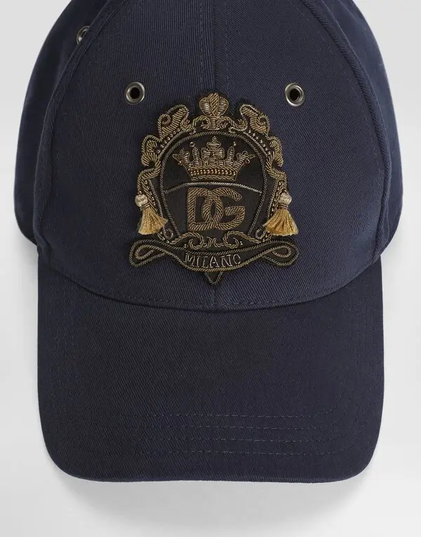 Dolce & Gabbana Washed-effect Drill Baseball Cap Hats And Gloves Multi-colored