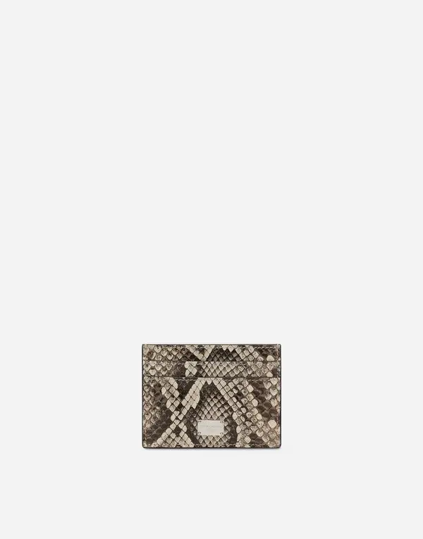 Dolce & Gabbana Python Skin Card Holder Wallets And Small Leather Goods