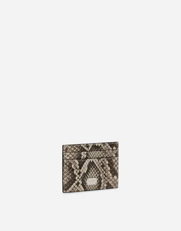 Dolce & Gabbana Python Skin Card Holder Wallets And Small Leather Goods