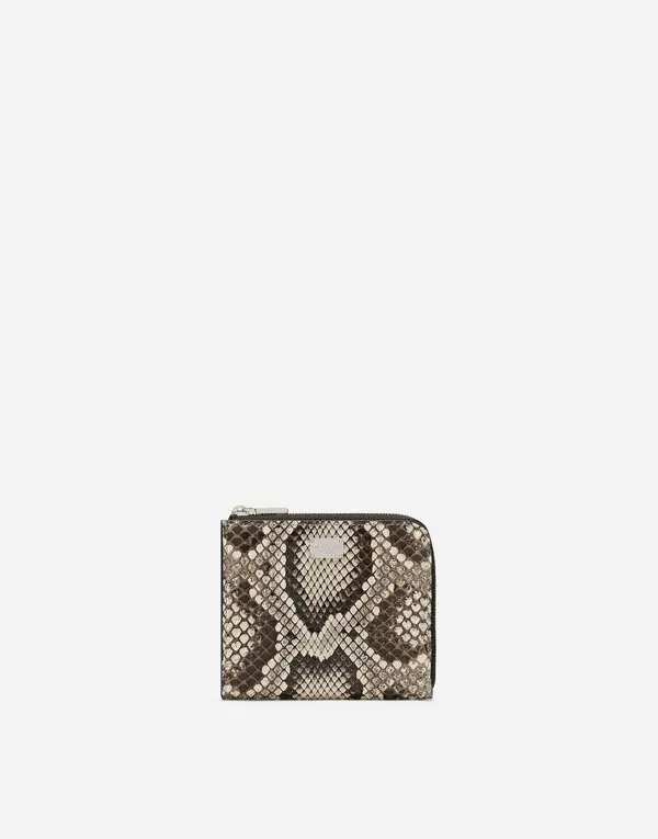 Dolce & Gabbana Python Skin Card Holder Wallets And Small Leather Goods - Yellow