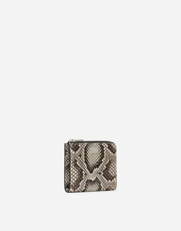 Dolce & Gabbana Python Skin Card Holder Wallets And Small Leather Goods