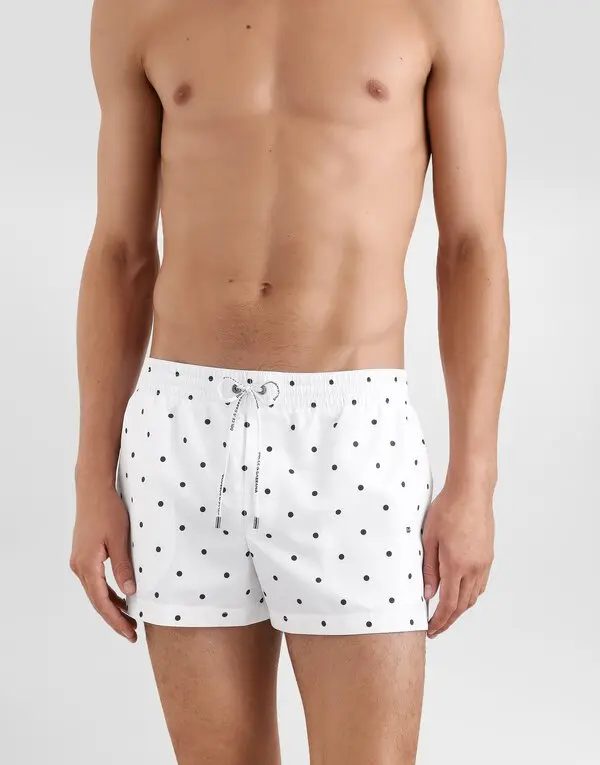 Dolce & Gabbana Polka Dot-print Short Swim Boxers Beachwear - Multicolor