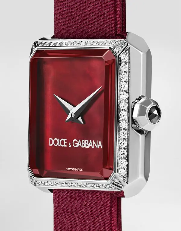 Dolce & Gabbana Sofia Steel Watch With Colorless Diamonds Watches - Bordeaux
