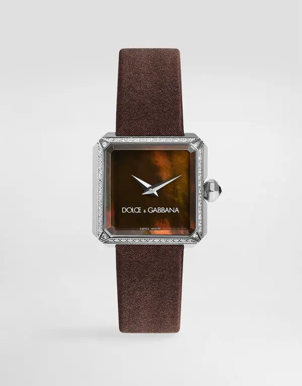 Dolce & Gabbana Sofia Steel Watch With Colorless Diamonds Watches - Chocolate