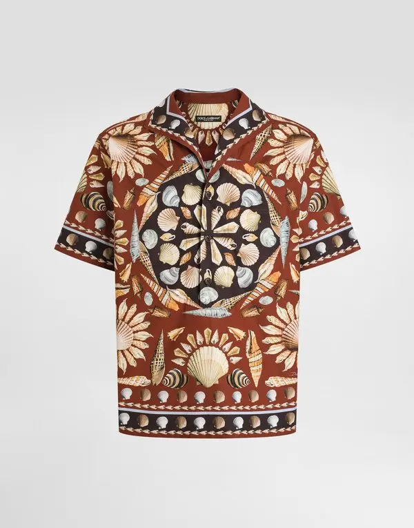 Dolce & Gabbana Printe Popeline Oversized Shirt Shirts