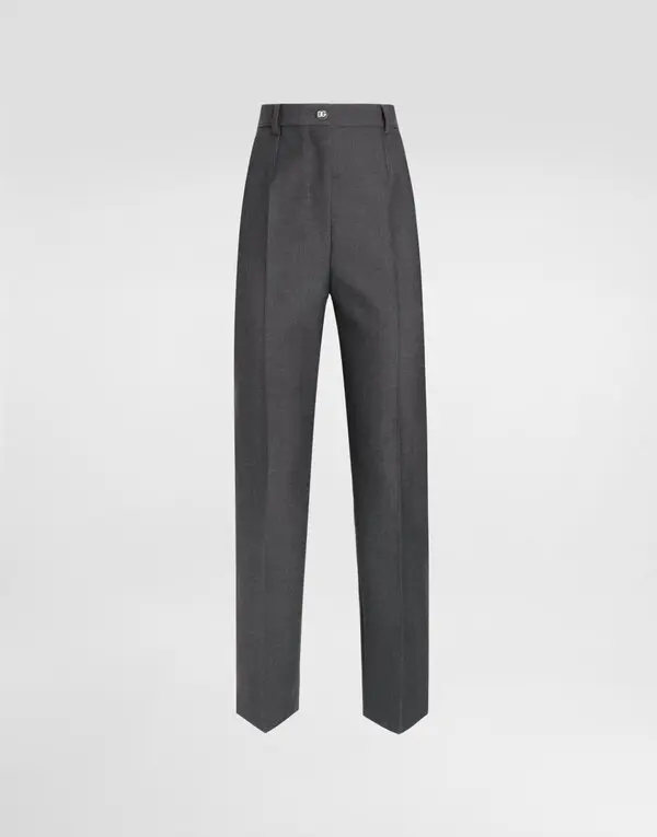 Dolce & Gabbana Tailored Woolen Pants Pants And Shorts Gray