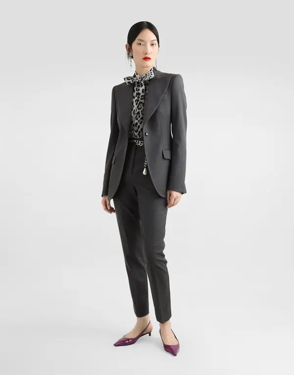 Dolce & Gabbana Tailored Woolen Pants Pants And Shorts Gray