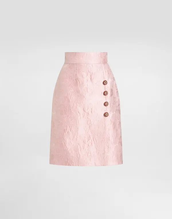 Dolce & Gabbana Floral Jacquard Wrap Skirt