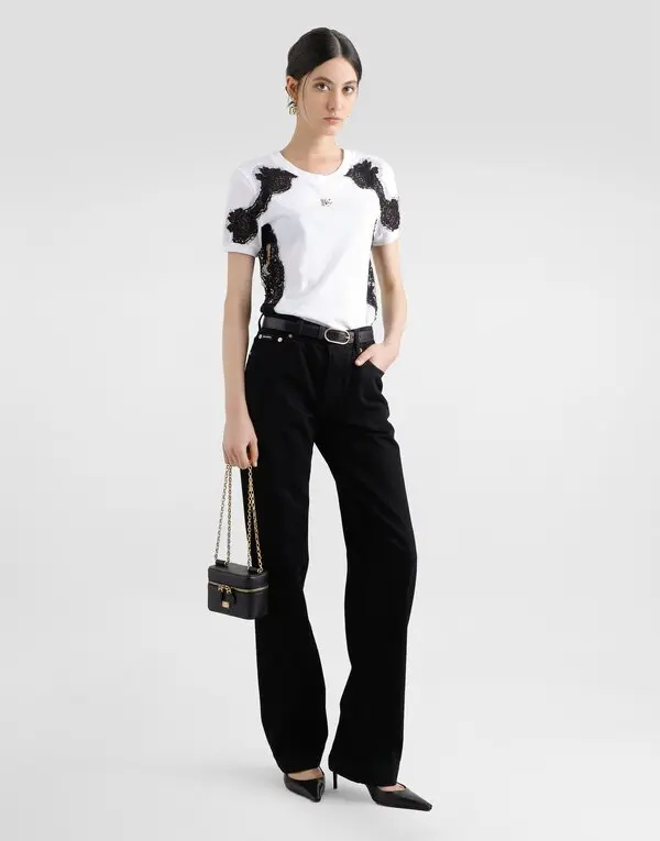 Dolce & Gabbana Loose Denim Jeans With Pressed Pleat Denim And Jeans Multi-colored