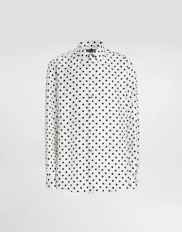 Dolce & Gabbana Polka Dot- Martini Twill Shirt Shirts - Print